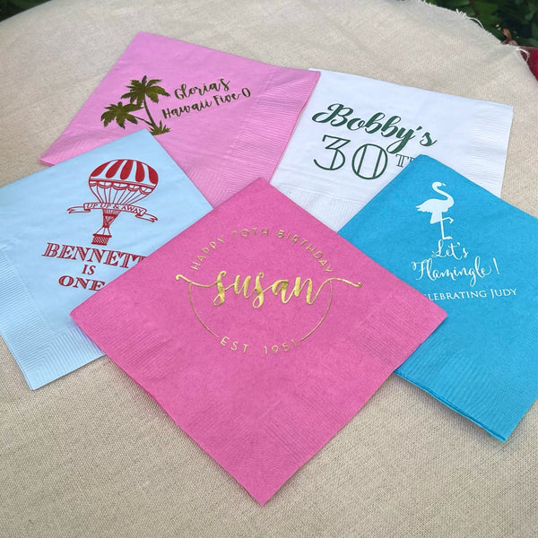 Personalized Colorful 3ply Napkins Gb Design House