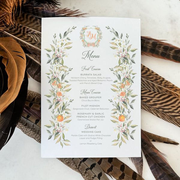 Personalized Digital Full Color Printed Menu - GB Design House