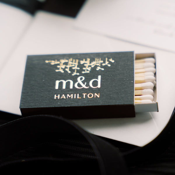 Custom Artwork Premium Wedding Matches - GB Design House