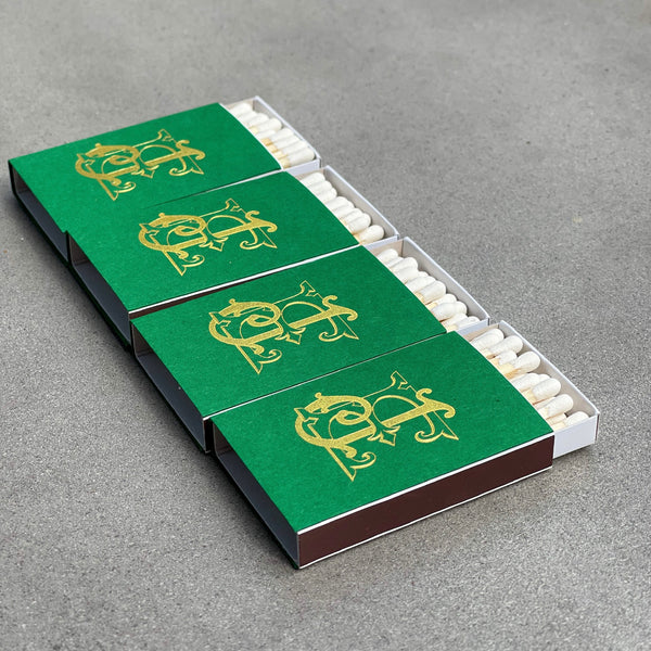 Foil Monogrammed Wedding Matchbox Favors - GB Design House