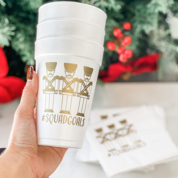 Personalized Nutcracker Christmas Foam Cups - GB Design House