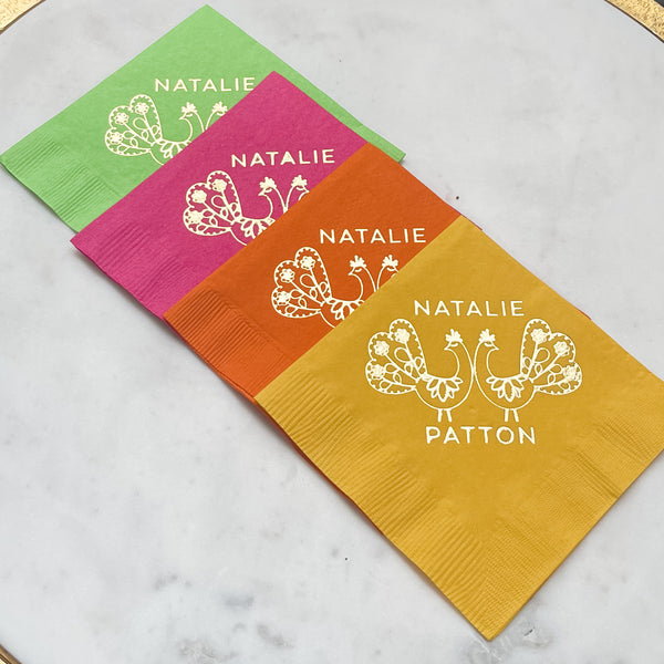Custom Colorful 3 Ply Event Napkins - GB Design House