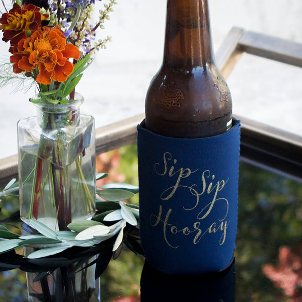Personalized Sip Sip Hooray Can Coolers - GB Design House