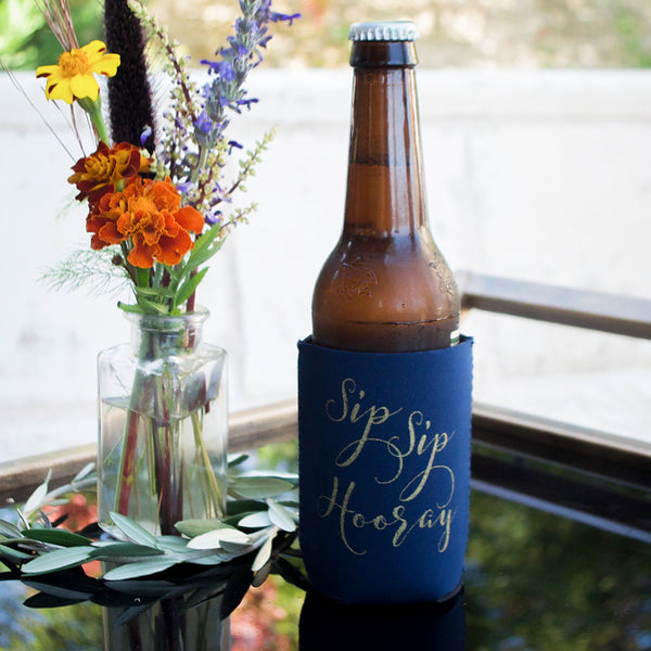 Personalized Sip Sip Hooray Can Coolers - GB Design House