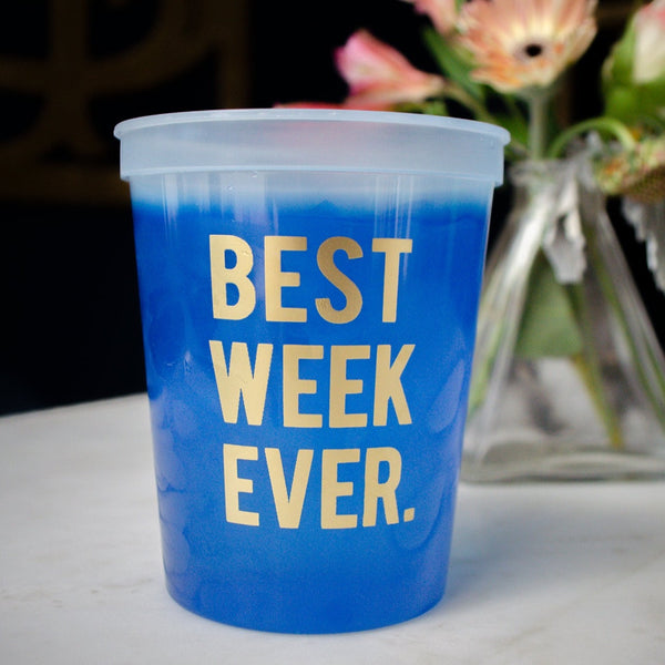 Best Week Ever Plastic Stadium Mood Cups - GB Design House