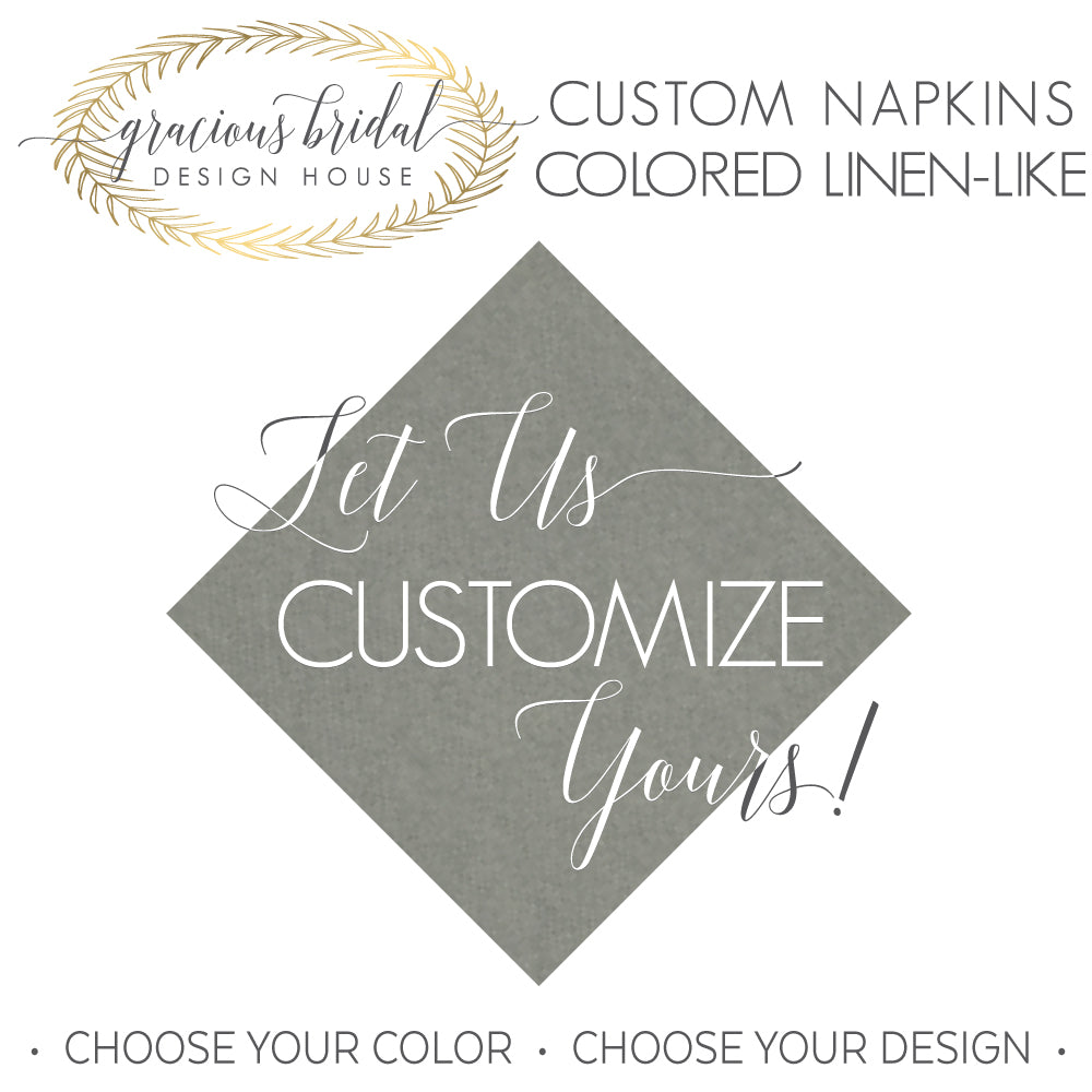 Custom Colored Linen-Like Napkins - GB Design House