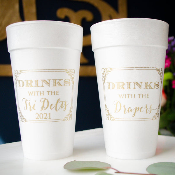 Custom Frame Design Styrofoam Cups - GB Design House