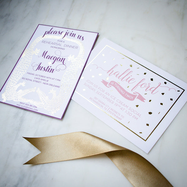 Digital Full Color & Foil Printed Invitations - GB Design House