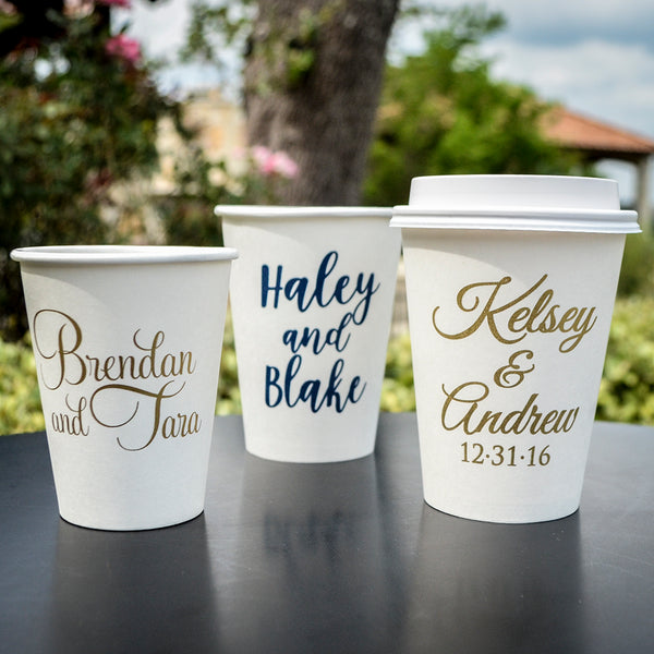 Personalized Couple's Name Paper Cups - GB Design House