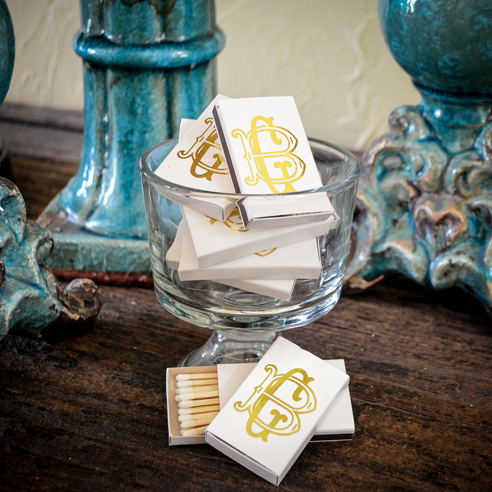 Interlocking Monogram Wedding Matches - GB Design House