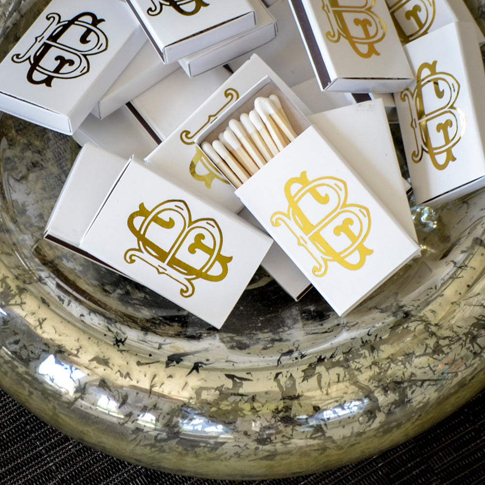 Interlocking Monogram Wedding Matches - GB Design House