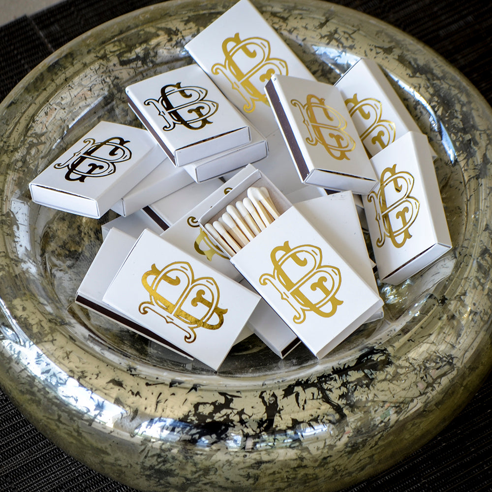 Interlocking Monogram Wedding Matches - GB Design House