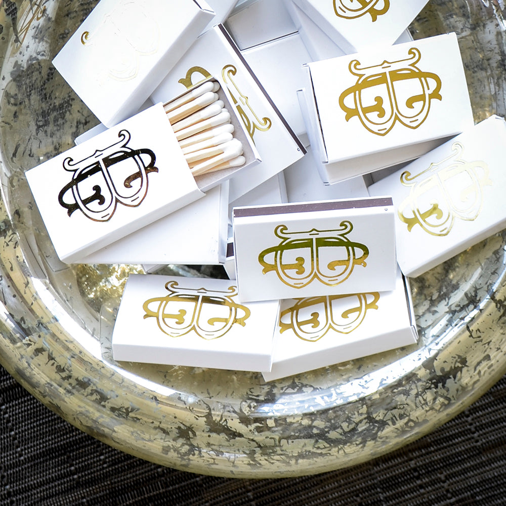 Interlocking Monogram Wedding Matches - GB Design House