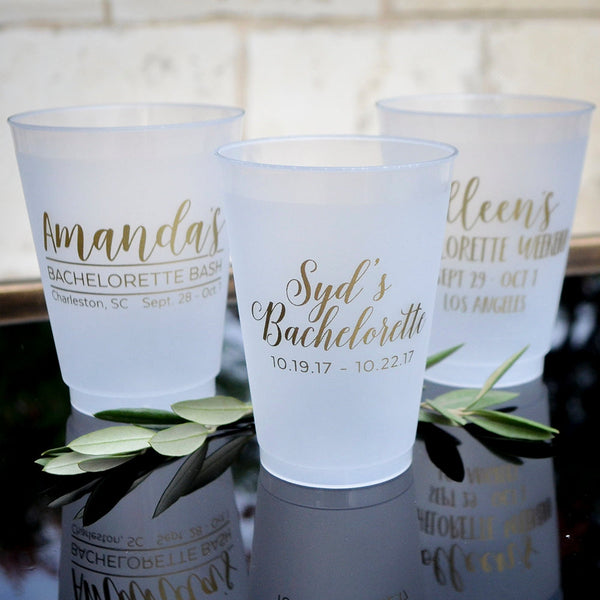 Custom Bachelorette Party Shatterproof Cups - GB Design House